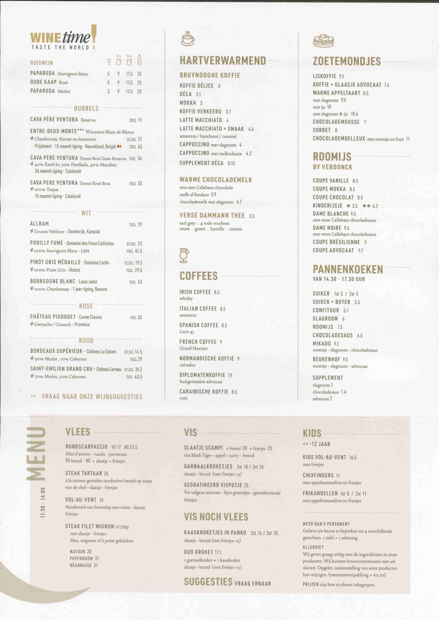 Menu - Brasserie Beukenhof